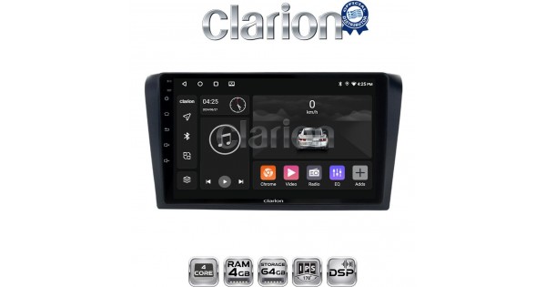 CLARION GL32161 Οθόνη OEM Multimedia Αυτοκινήτου για MAZDA 3 2003 > 2008 (CarPlay/AndroidAuto/BT ...