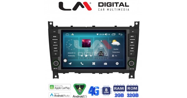 LM Digital - LM R8093 GPS Οθόνη OEM Multimedia Αυτοκινήτου για MERCEDES C (W203) 04>07, CLC 04 ...